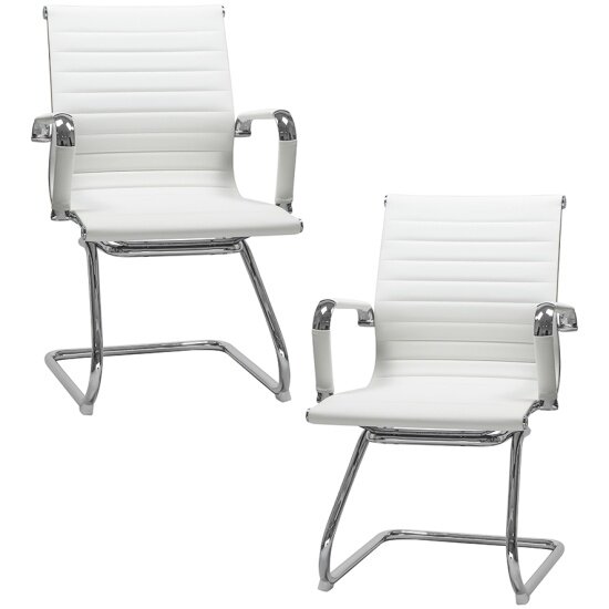 Офисное кресло для посетителей Dobrin CODY (белый)(2 шт/уп)