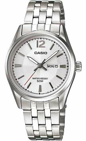 Наручные часы CASIO, белый, серебряный