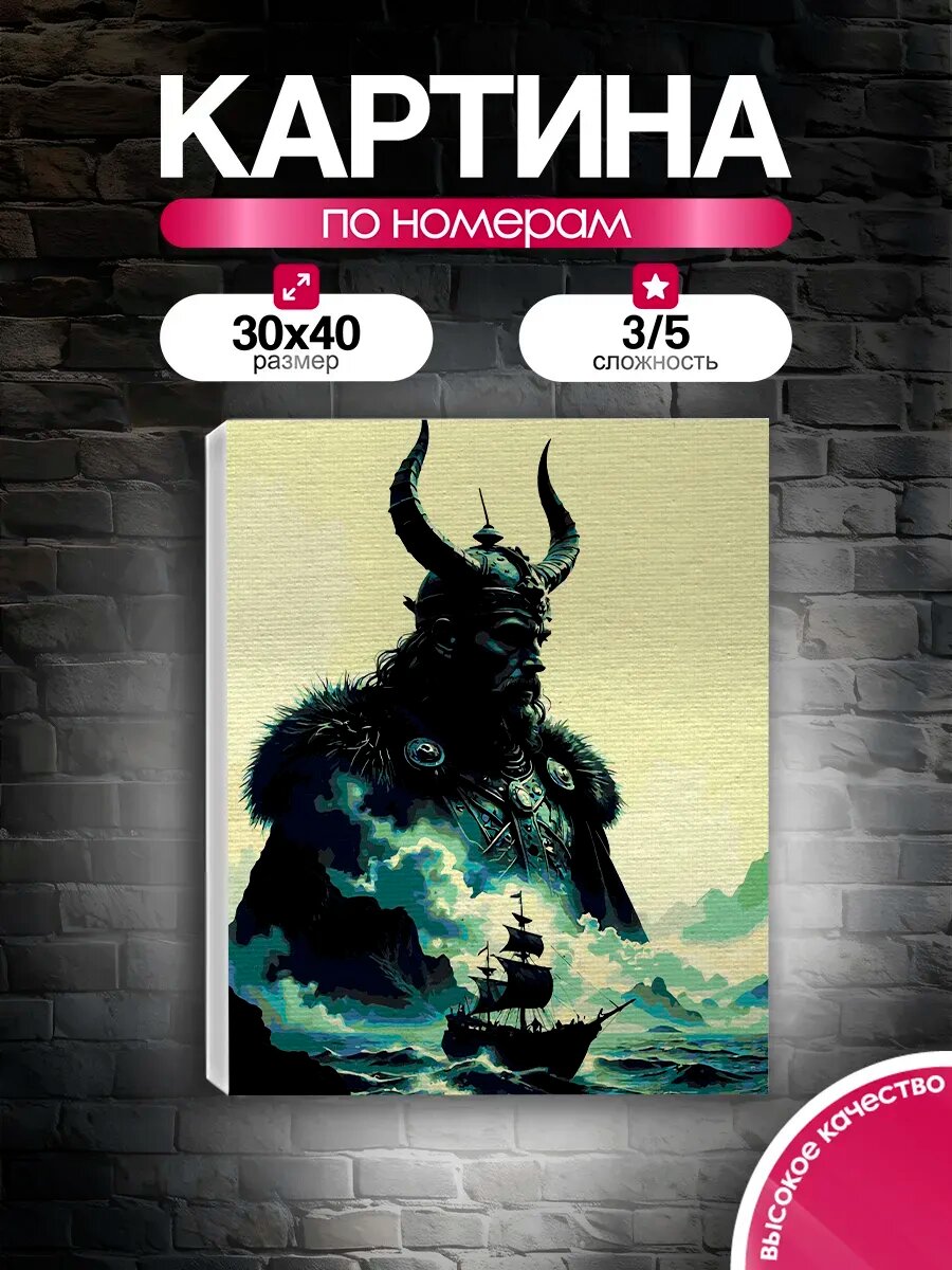 Картина по номерам 30x40 Северный поход