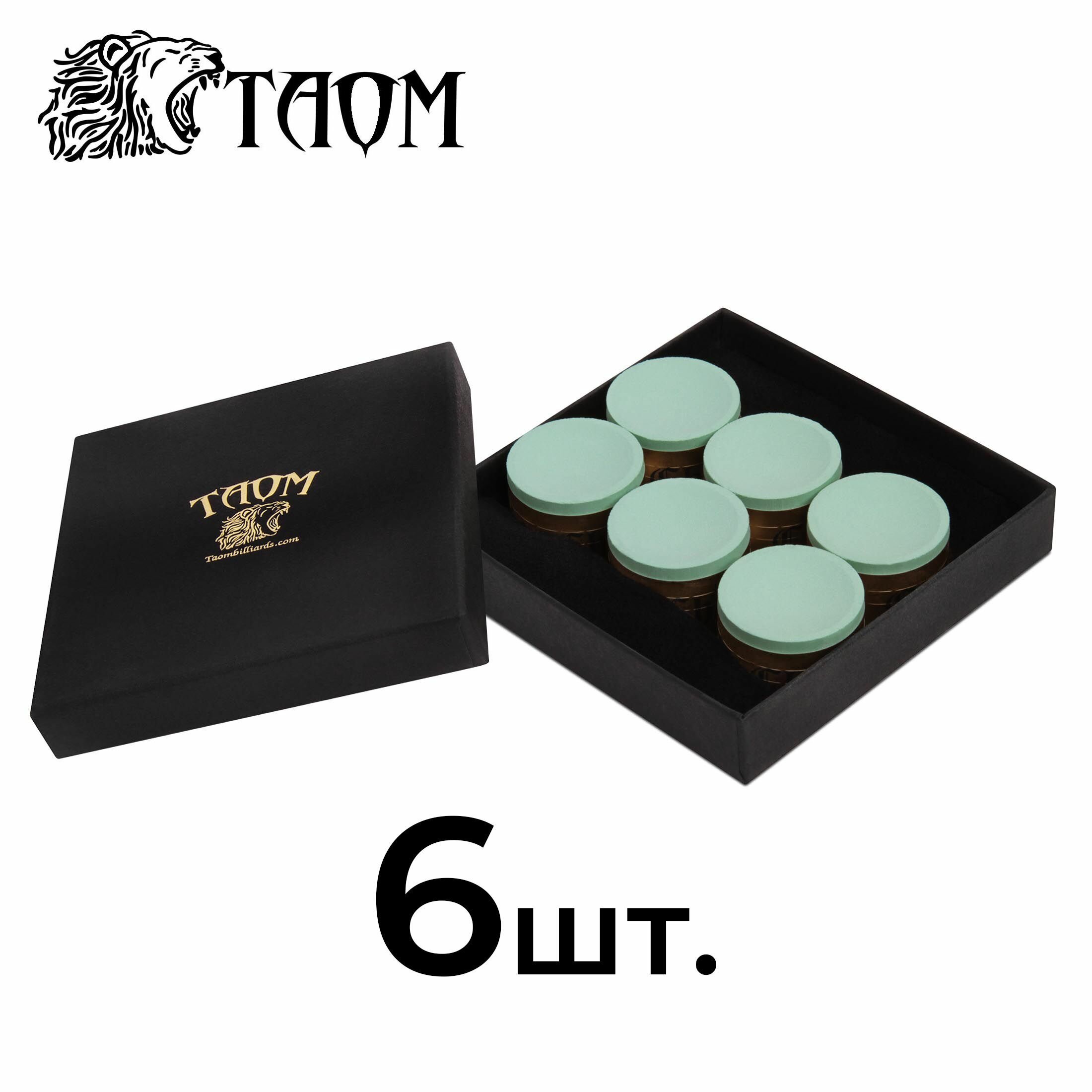 Мел для бильярда Taom Soft Chalk Green в коробке, 6 шт.