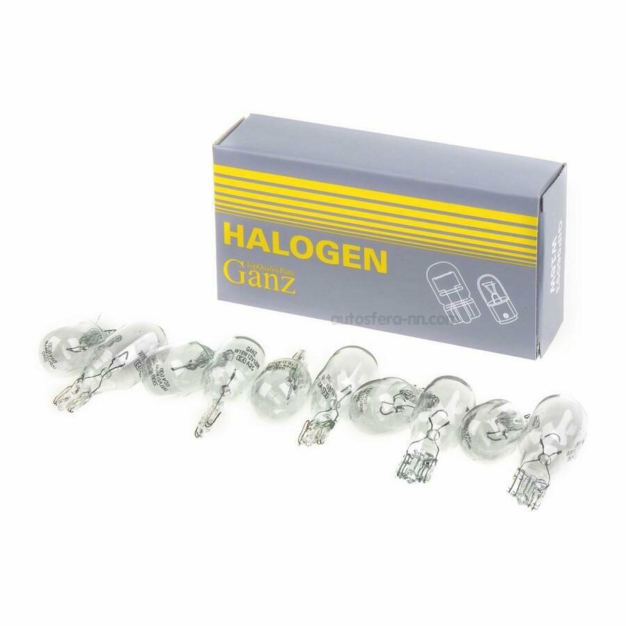 GANZ GIP06093 Лампа 12V T15 (W16W) 16W W2,1x9,5d GANZ 10 шт. BOX (10 шт. цена за 1 шт.) GIP06093
