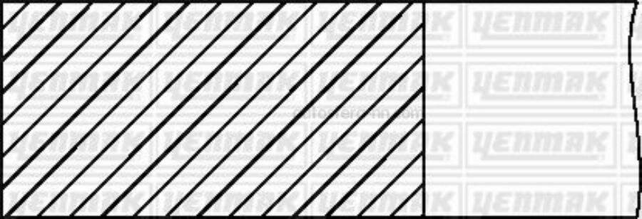 YENMAK 9109296050 81,50 mm. Кольца 1,5x1,75x2,0 поршневые к-т на цилиндр