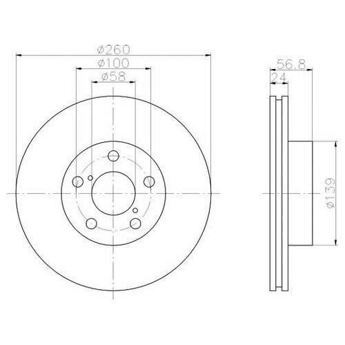 Тормозной диск передний Textar 92081900 для Subaru Impreza, Legacy I, II, III