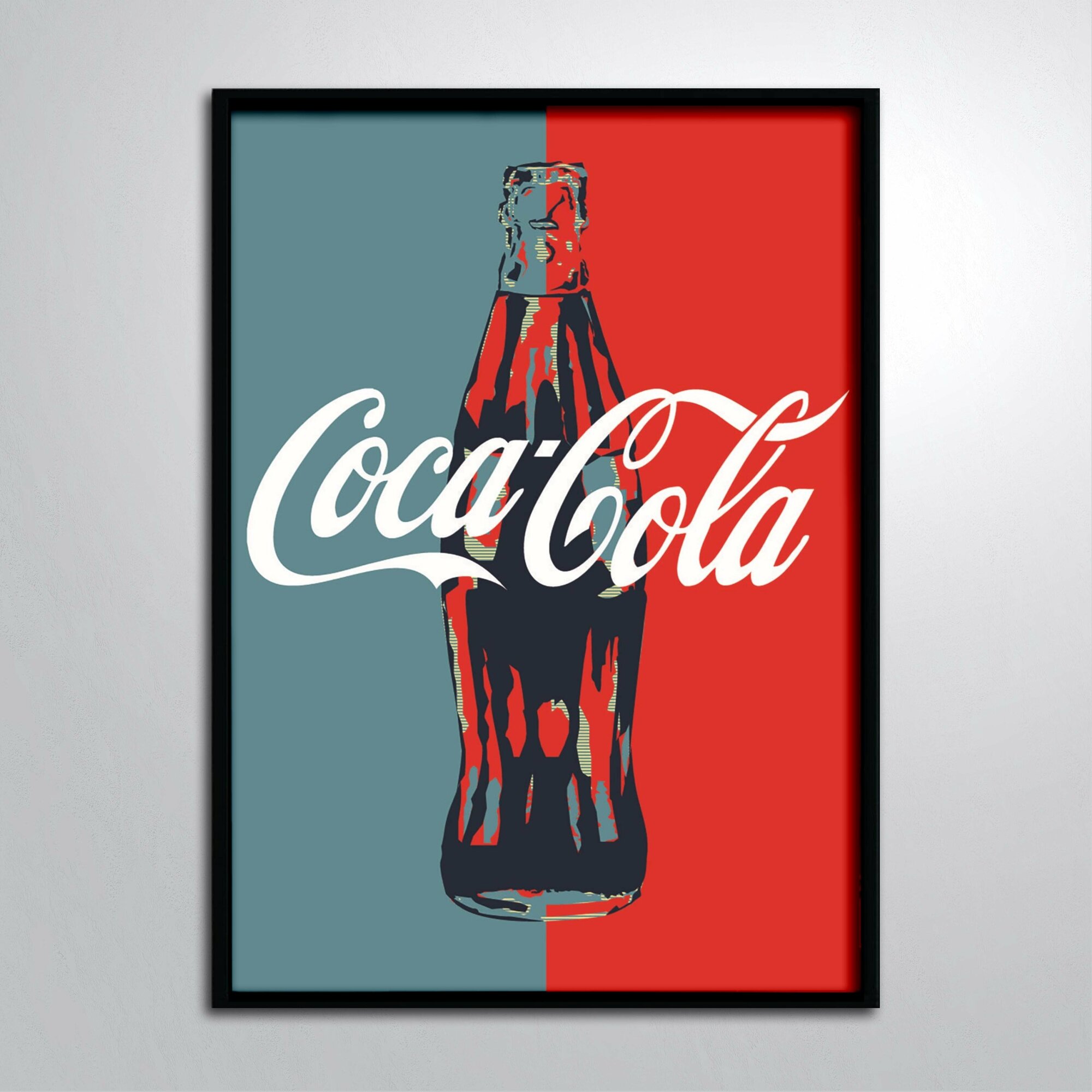 Постер без рамы/Постер для интерьера/Винтажный плакат Кока Кола Coca - Cola Аппликация (А2/420х594)