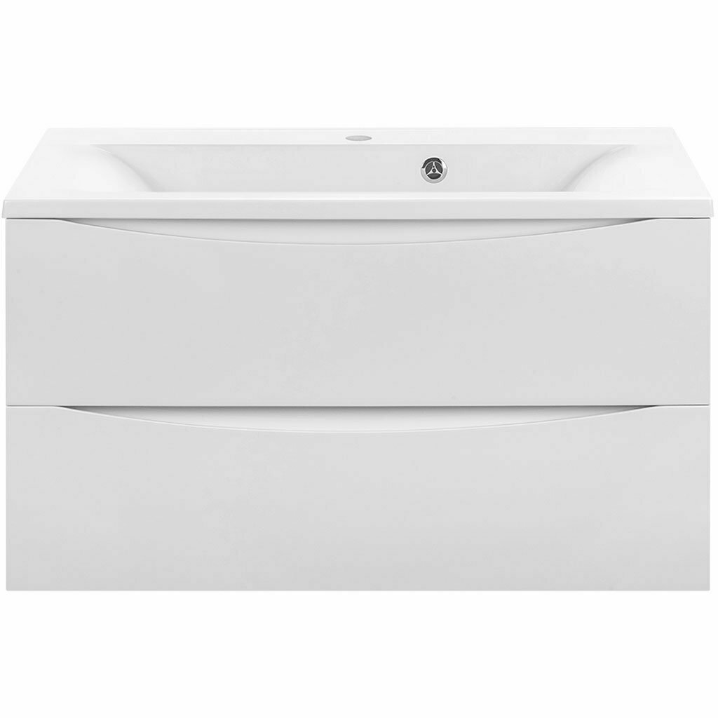 База под раковину Vincea Mia VMC-2MA900GW подвесная 2 выкатных ящика soft close G.White