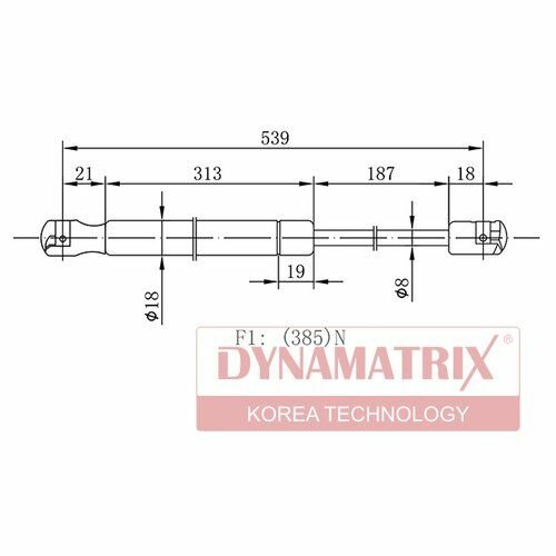 Амортизатор багажника Dynamatrix-Korea DGS016797 для Nissan Almera II