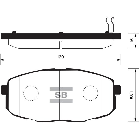 Колодки тормозные передние Sangsin Brake для Kia CEED/CARENS / Hyundai I30, 4 шт