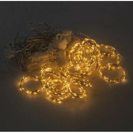 Светодиодная гирлянда Neon-night "Светодиодный дождь из Росы" 6х3 м, 600 тепло-белых светодиодов, питание от USB