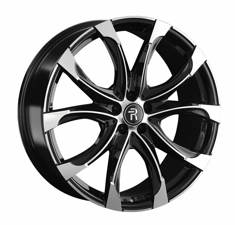 Колесный диск Replay B223 22x9.5" PCD5x112 ET32 D66,6 черный глянцевый с полированными лучами