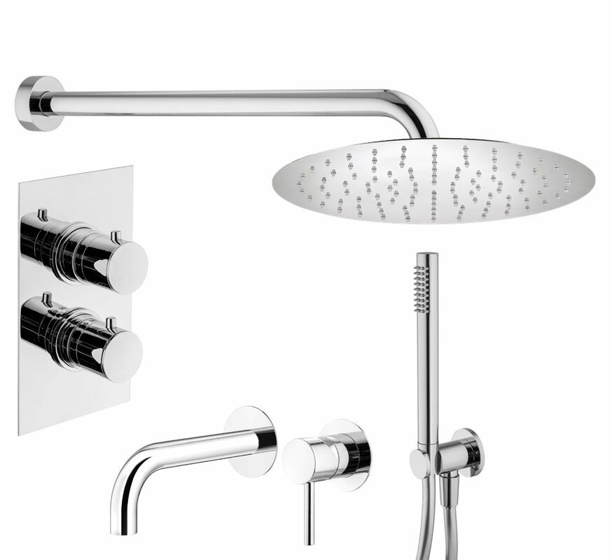 Комплект смесителей для душа Plumberia Selection KITXOT18QCR210, Хром