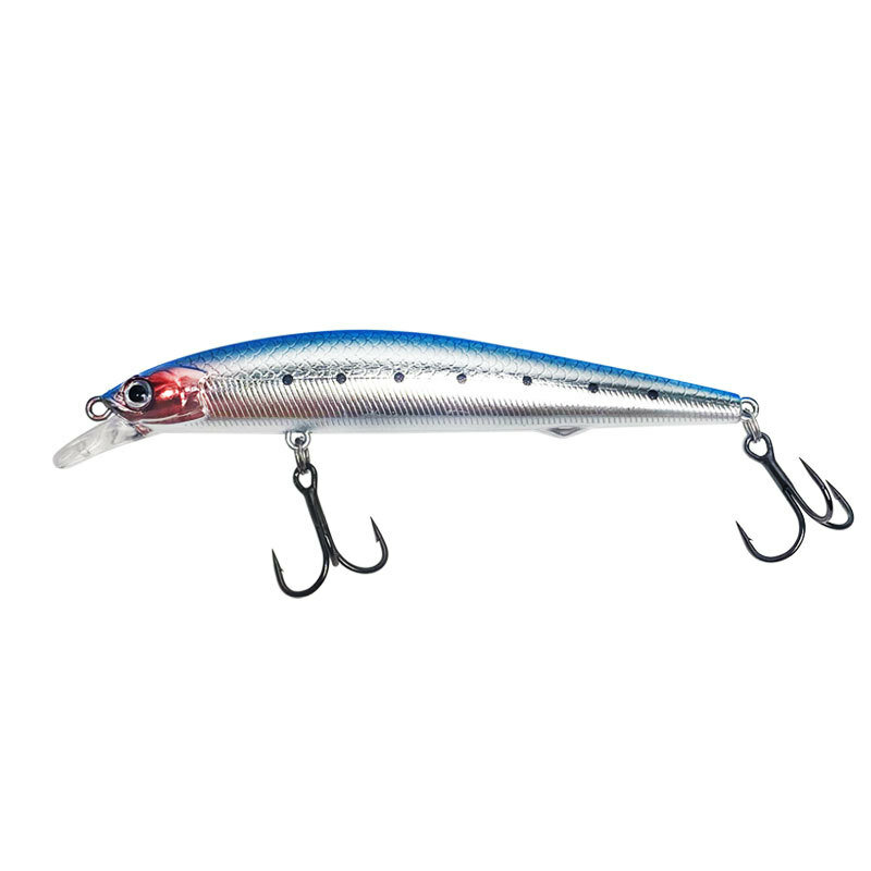 Воблер для рыбалки Minnow, 11.3 см/12.2 г, сине-черно-серебристая