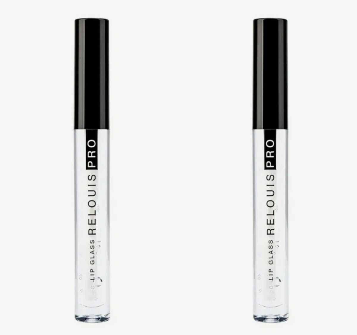 Блеск для губ Relouis Lip Glass с эффектом жидкого стекла, тон 00, 3 гр, 2 шт.