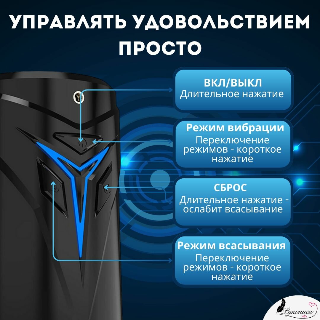 Вакуумная помпа автоматическая для увеличения члена, пениса и повышения потенции / Продление полового акта
