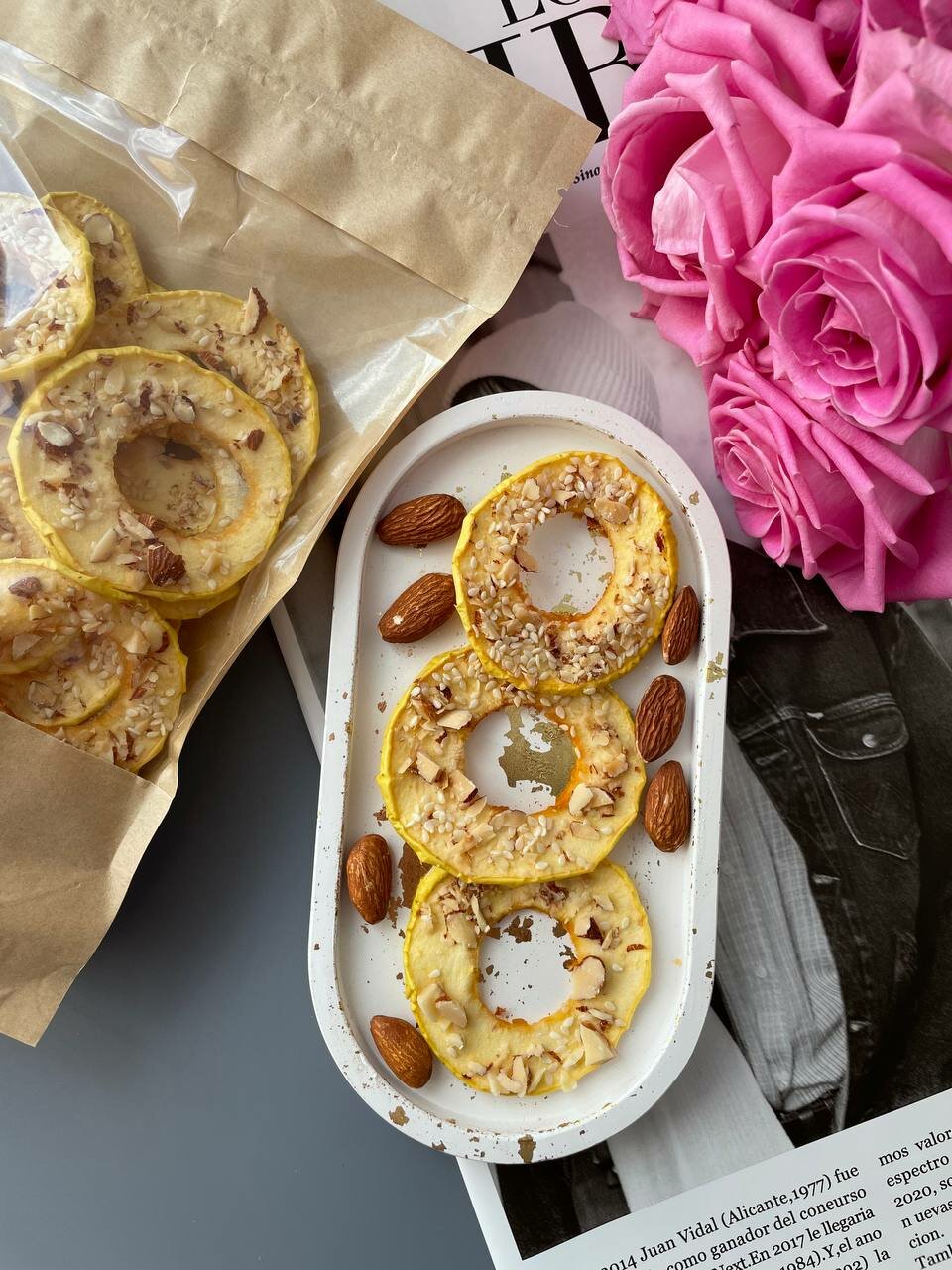 Банановые чипсы с миндалем, медом и кунжутом пп фрипсы 80г