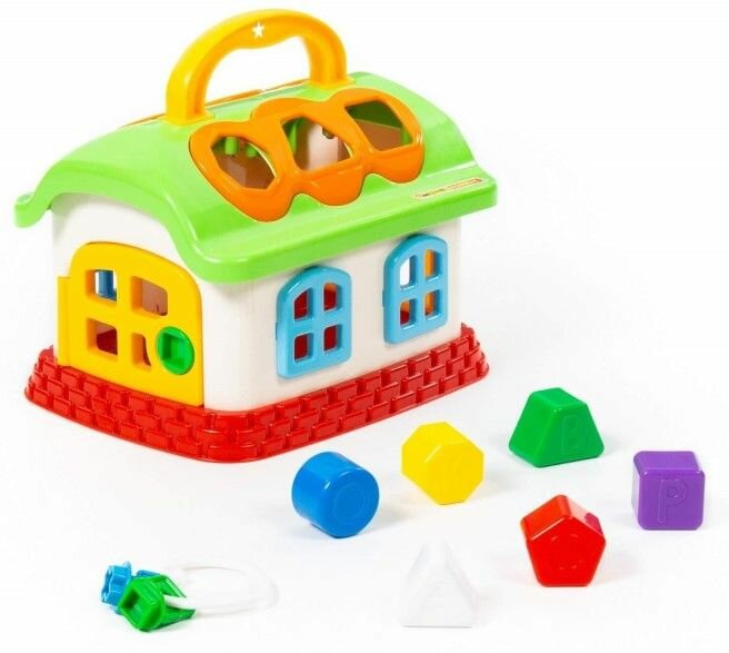 Сортер "Сказочный домик", пластиковая развивающая логическая игрушка для малышей, по методике Монтессори