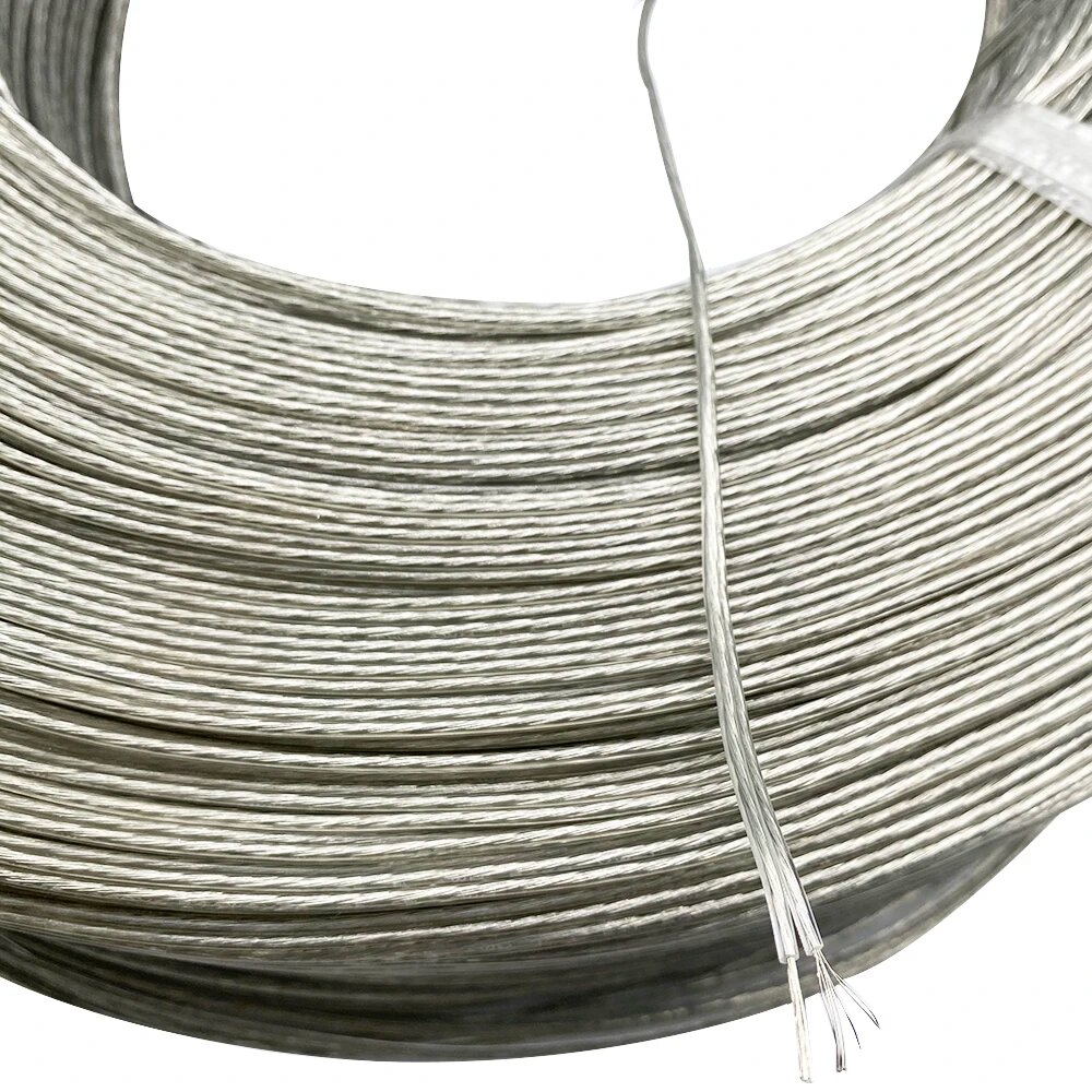 Провод медный 24AWG, OD 2.8mm, серебристый