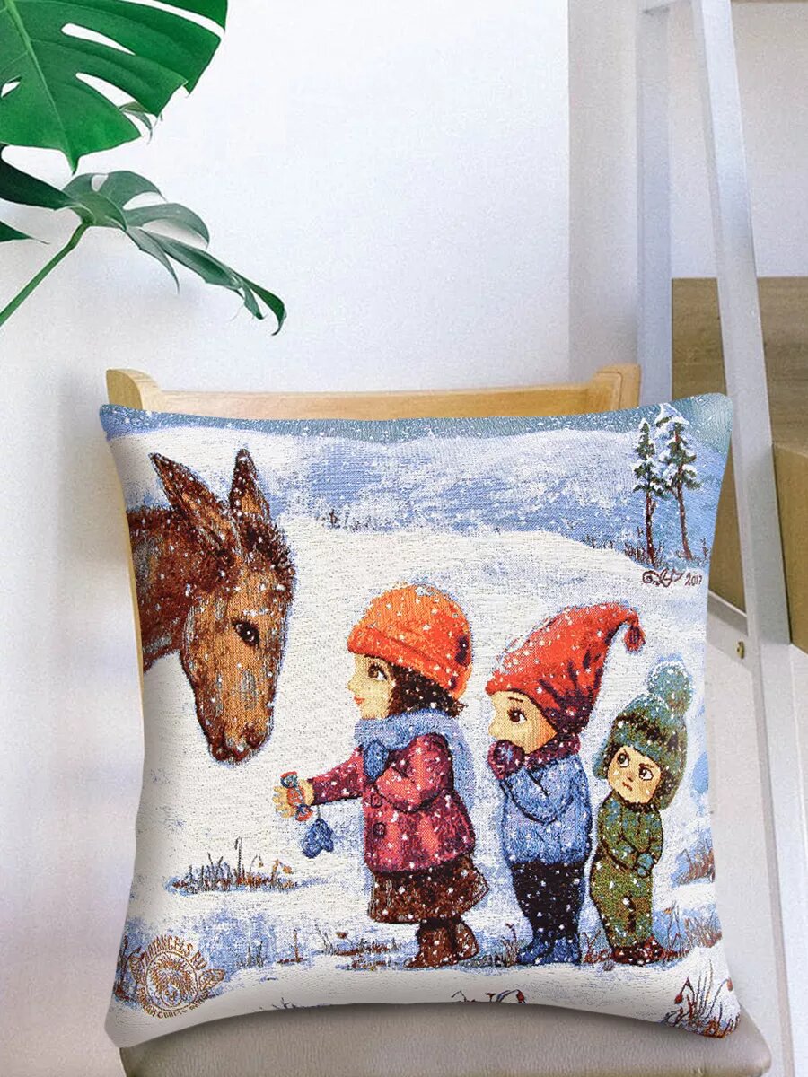 Гобеленовая наволочка 45х45 см. автор Нино Чакветадзе