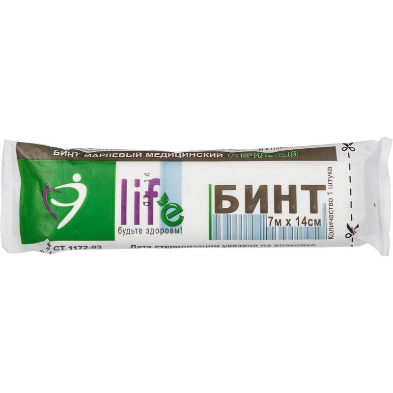 Лайф Бинт Марл Мед Стер 7М Х 14См Инд. уп N1