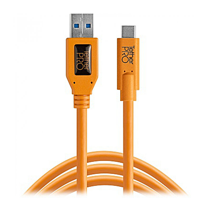 Кабель Tether Tools TetherPro USB 3.0 to USB-C 4.6m Orange (CUC3215-ORG)