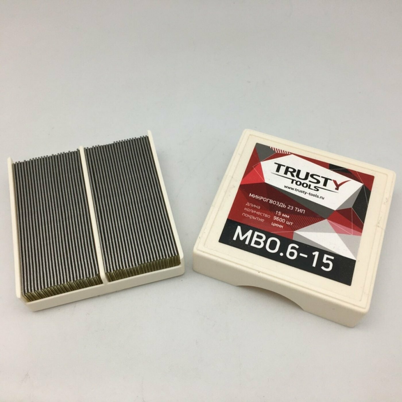 Микрогвоздь Trusty 15 мм MBO.6-15 тип 23, 23 ga, MB (9600 шт)
