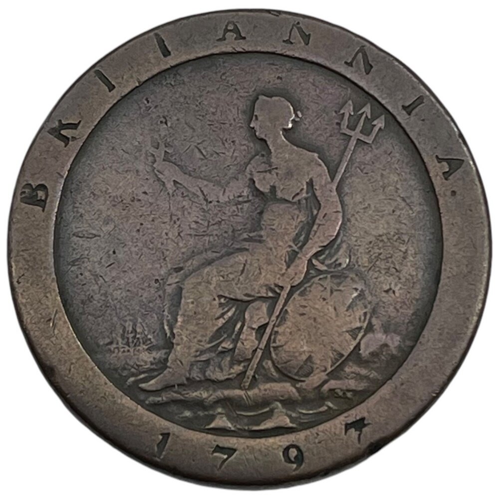 Великобритания 1 пенни 1797 г. (Лот №3)