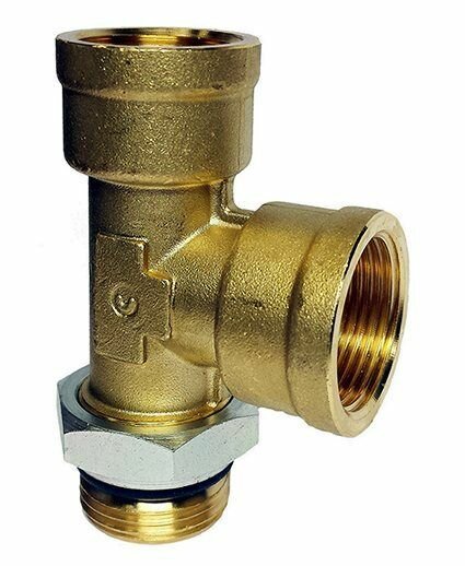 Соединител Т-образный вертикальный М16х1,5 на F16х1,5 на F16х1,5 (латунь) D2072 M16x1,5-M16x1,5C CAMOZZI