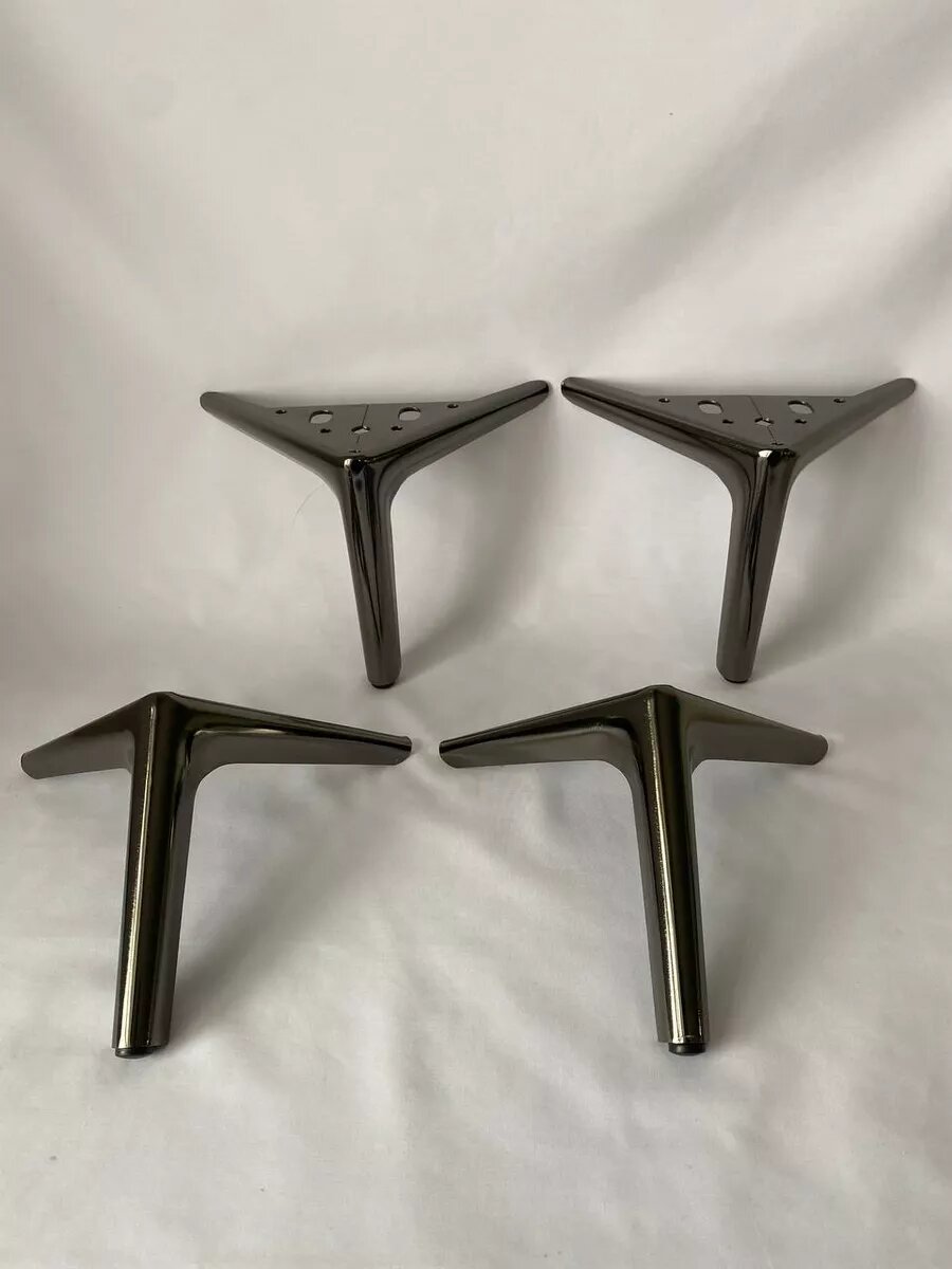 Ножки мебельные опоры Черный Хром 15 см/4 шт