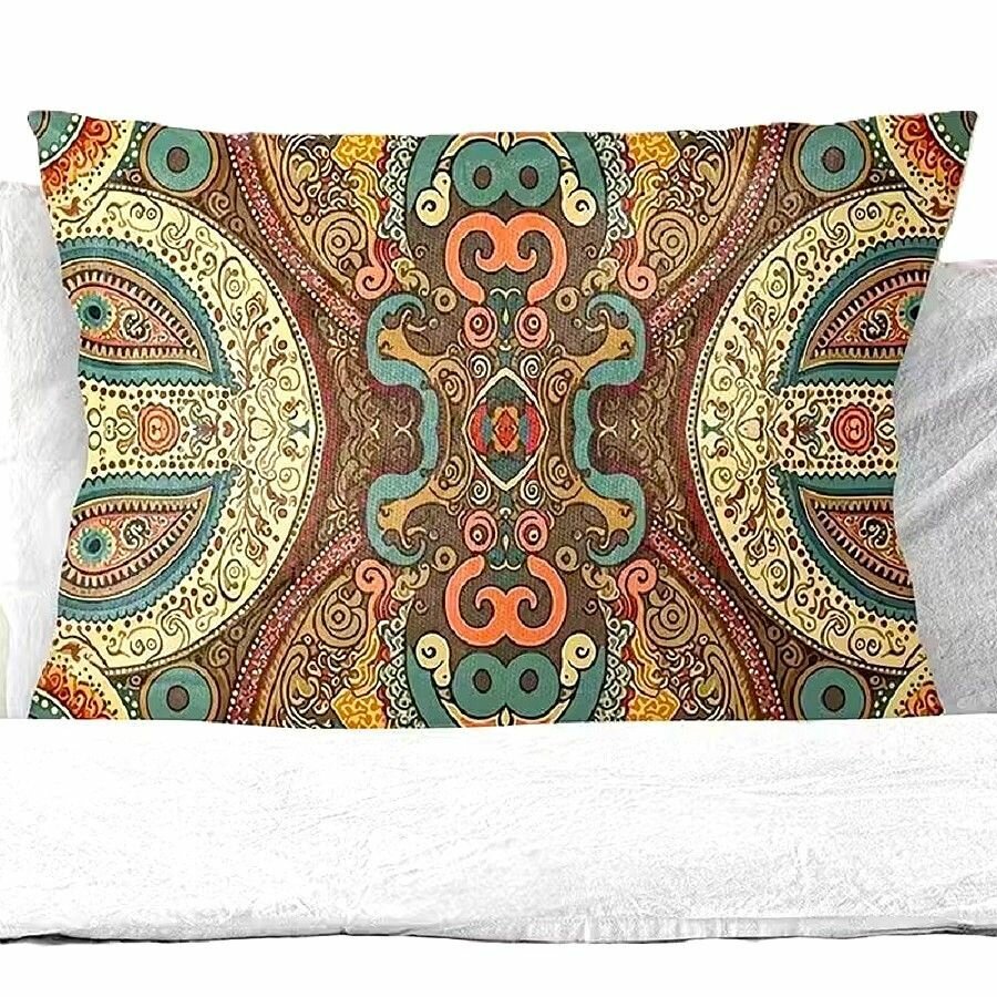 Чехол для подушки Луна и Солнце Марокканские узоры велюр 30х50