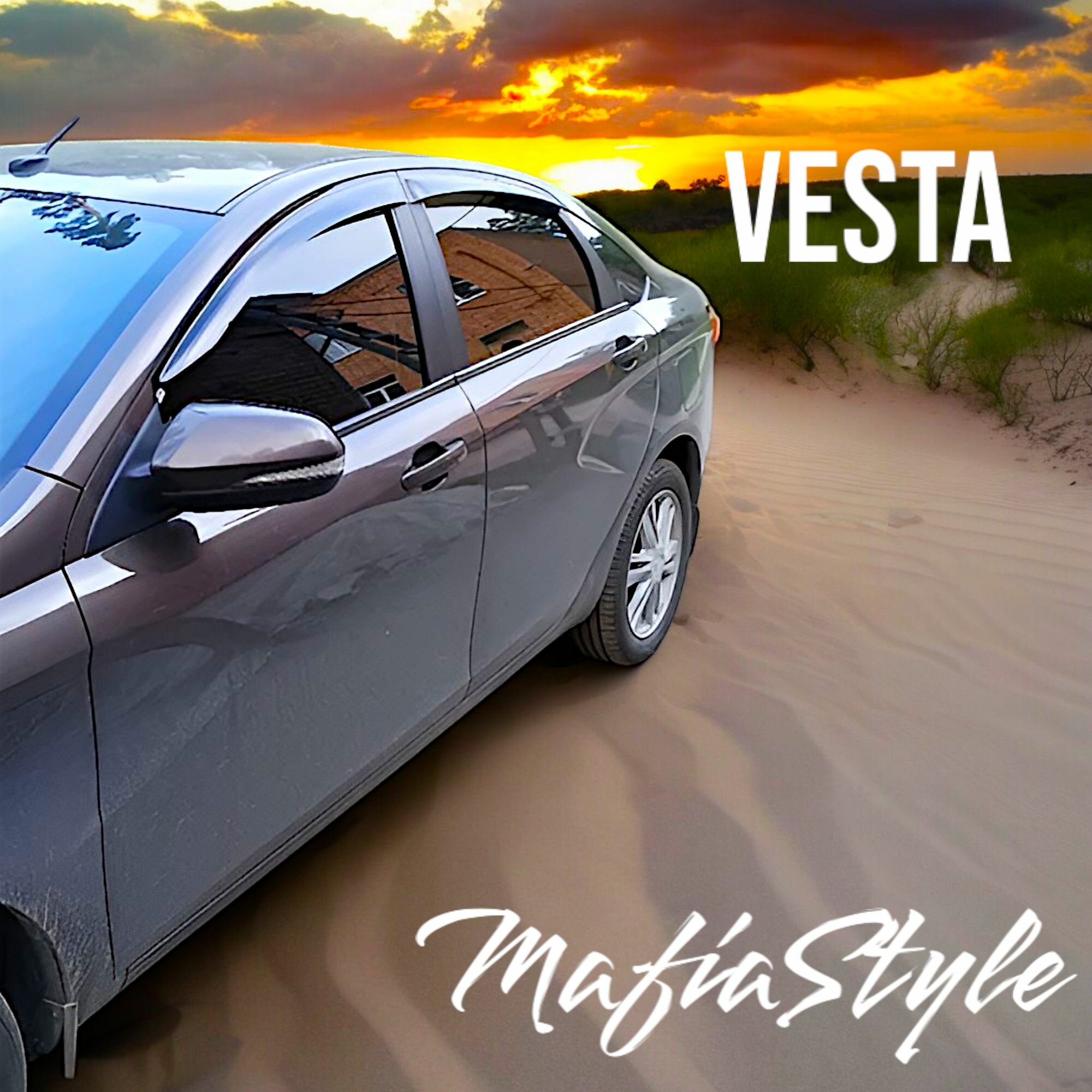 Дефлекторы боковых окон для Lada VESTA (2016-) / Лада Веста / Накладка на двери , ветровики на стекла двери автомобиля