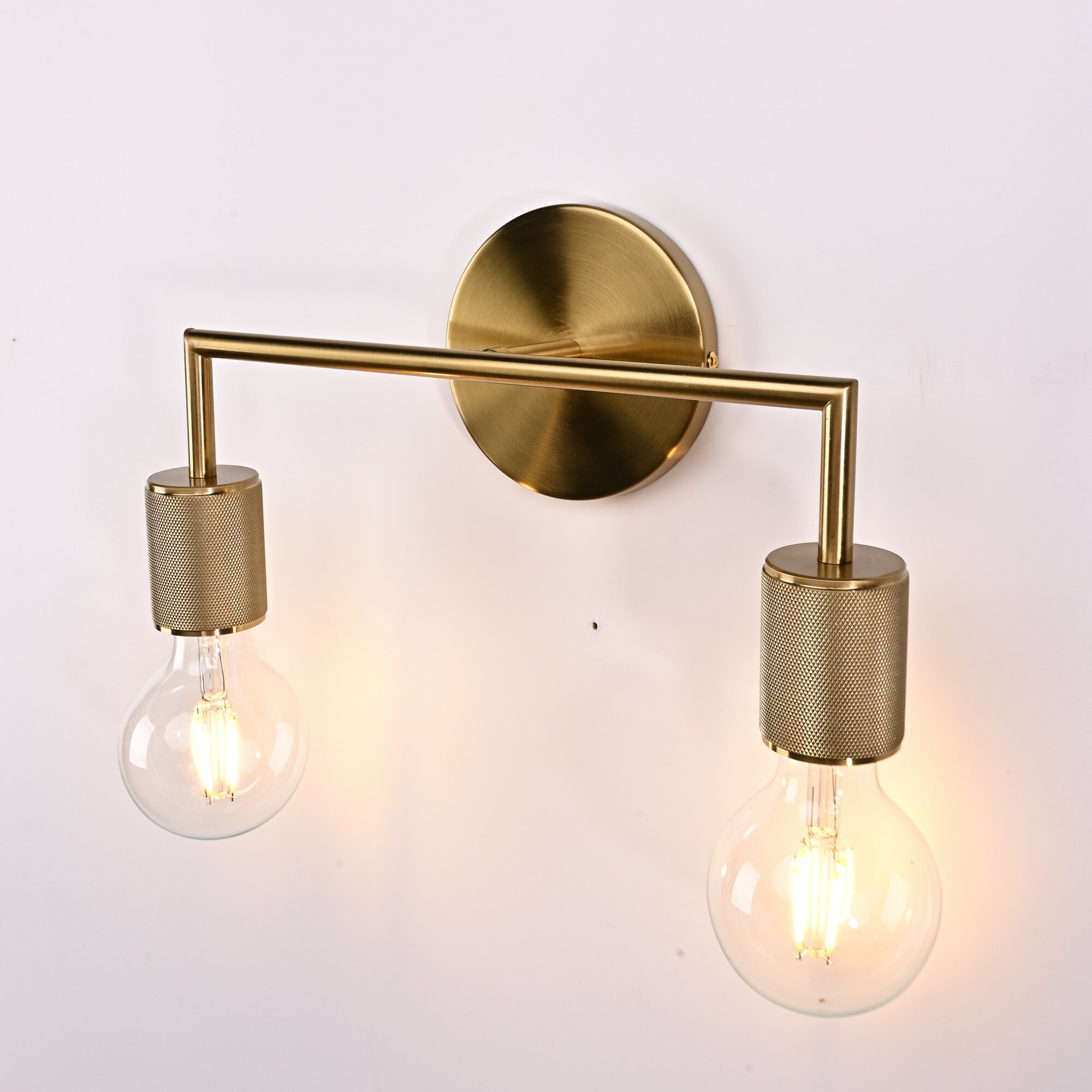 Бра RH Utilitaire Double Sconce Brass — фото 1
