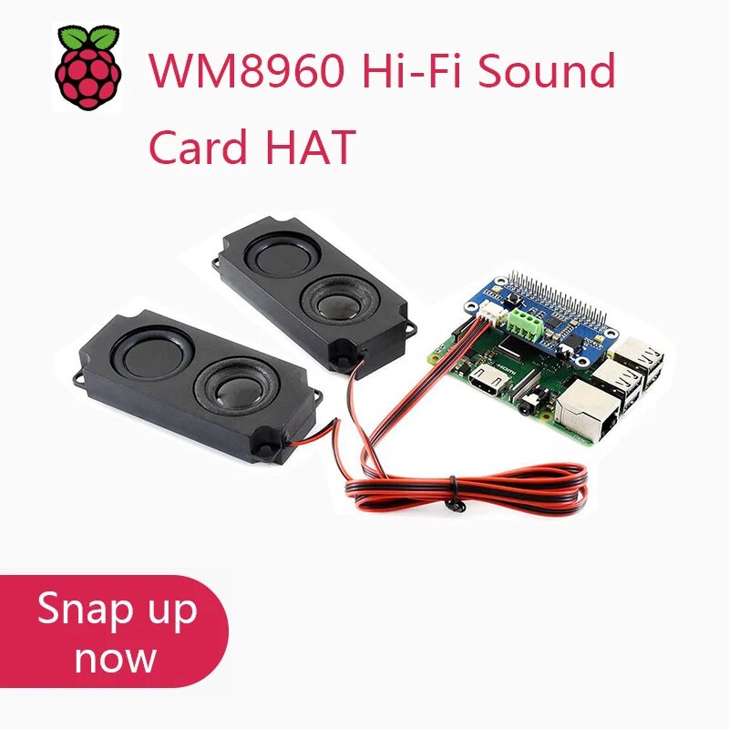 Waveshare WM8960 Звуковая карта для Raspberry Pi