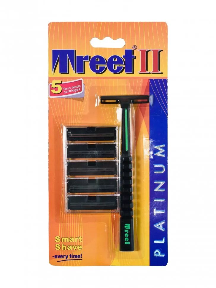 Набор Treet-II PLATINUM, 1 станок + 5 кассет