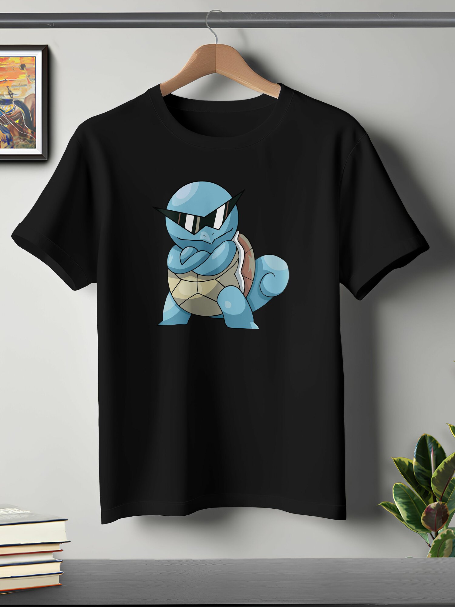 Футболка  Детская ONEQ 116 (6-7) размер с принтом Покемоны, черная