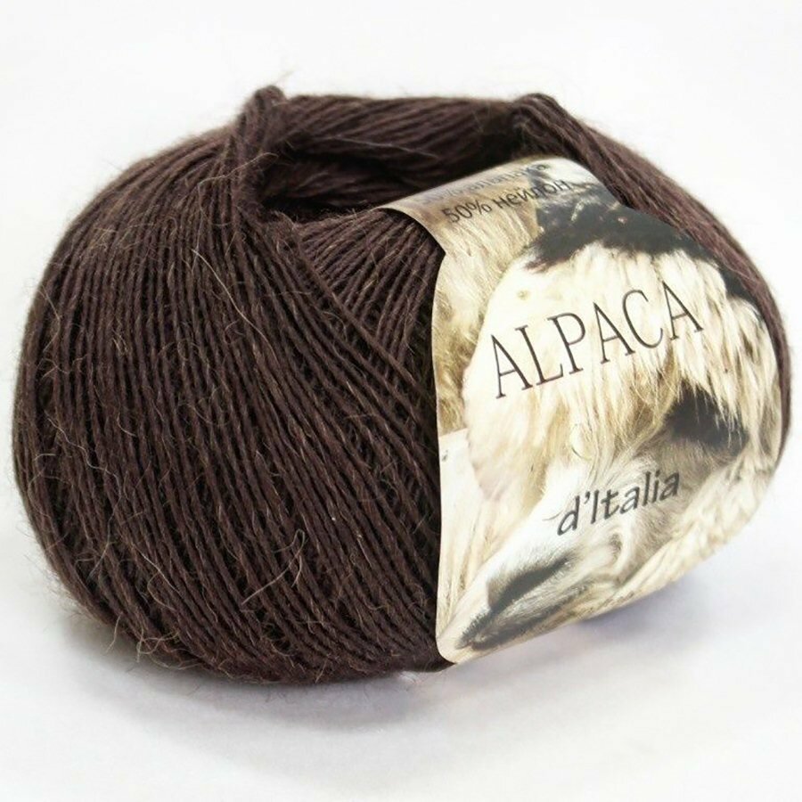 Пряжа Seam ALPACA D’ITALIA 0404 горький шоколад (5 мотков)