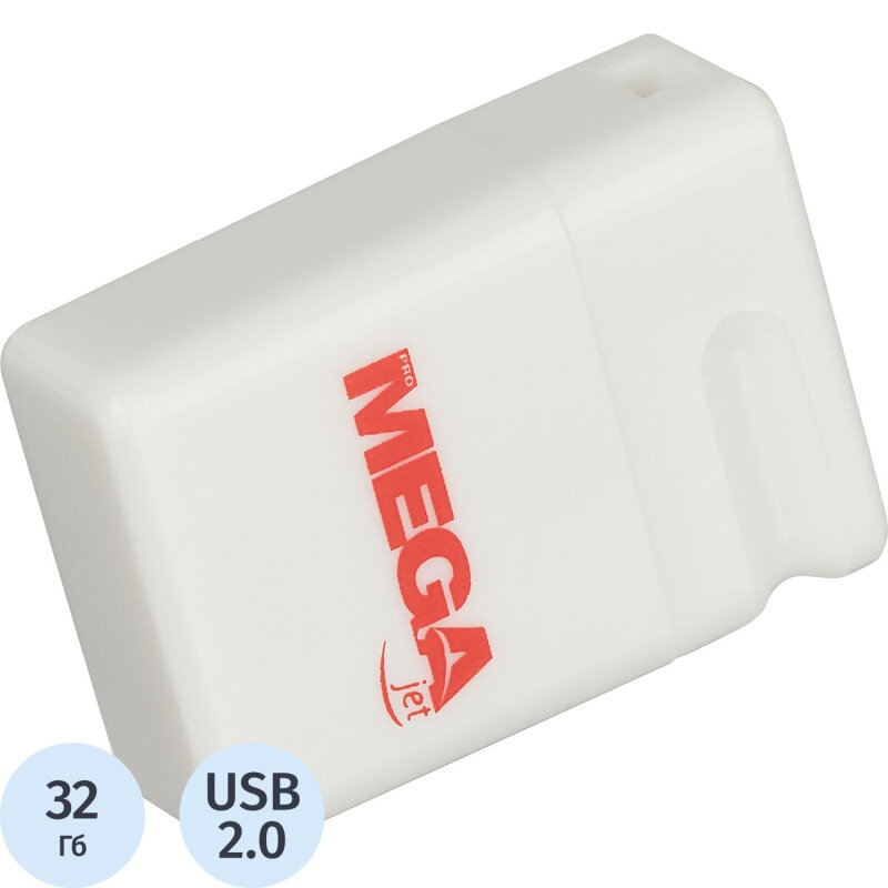 Флеш-память Promega Jet 32GB USB2.0 белый, пластик, под лого NTU116U2032GW