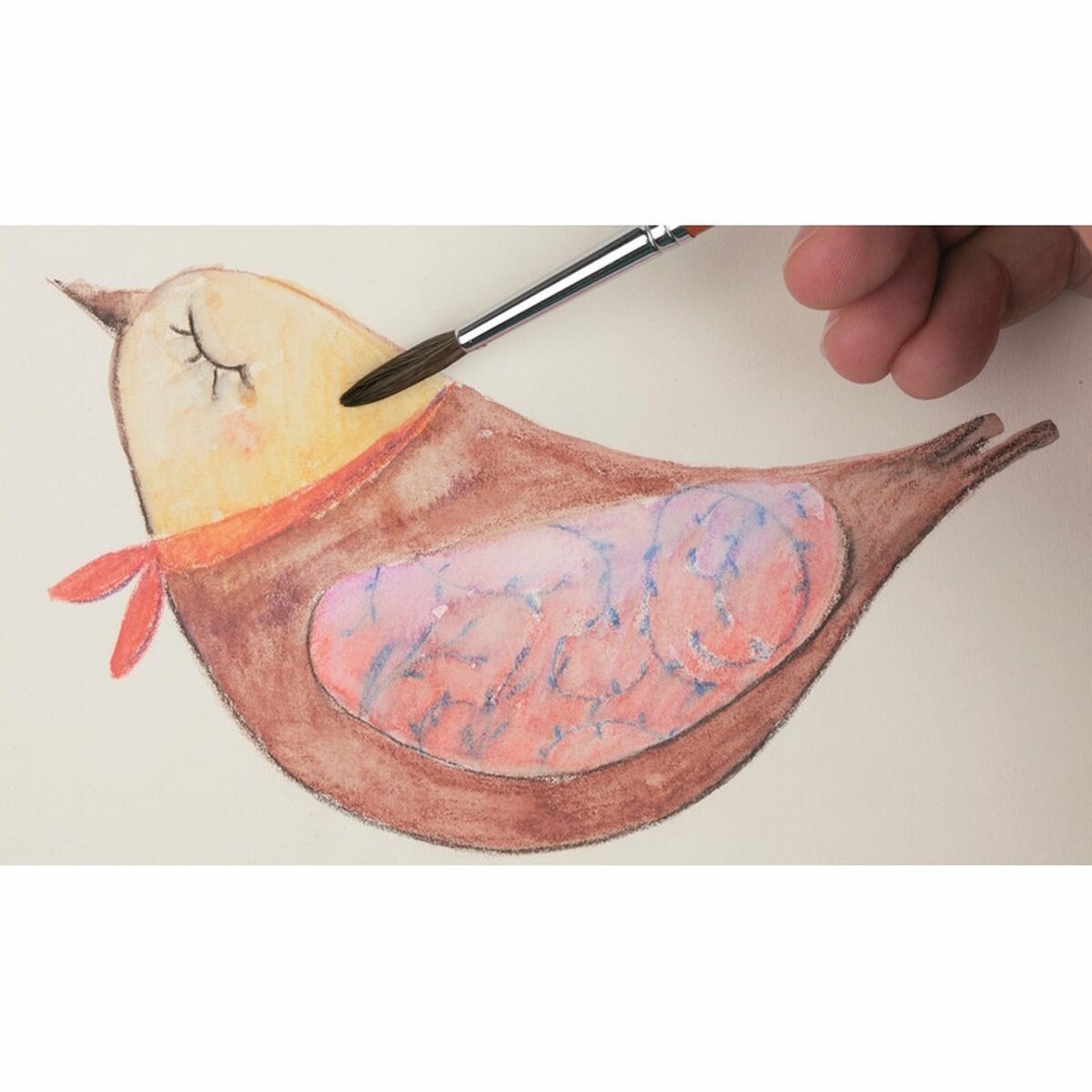 Карандаши акварельные 24 цвета Milan 431 (L=174мм, D=6.2мм, d=2.9мм, 3гр) + кисть, картонная упаковка (0742324), 48 уп.