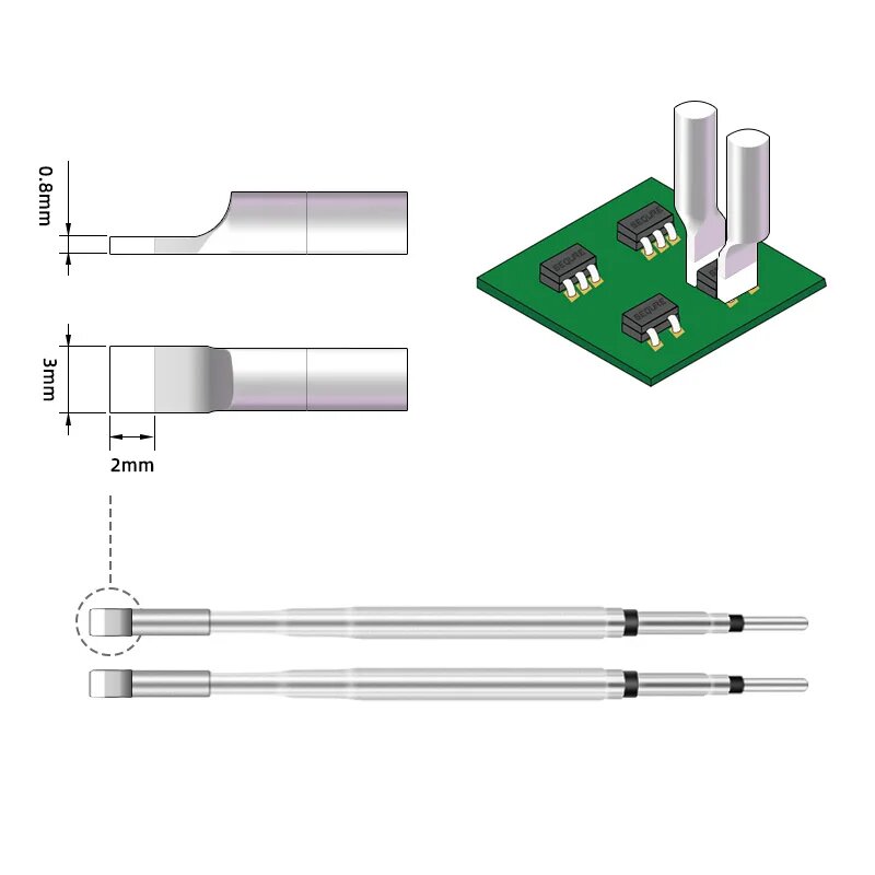 Sequre наконечники для пинцета HT140-3.0FS