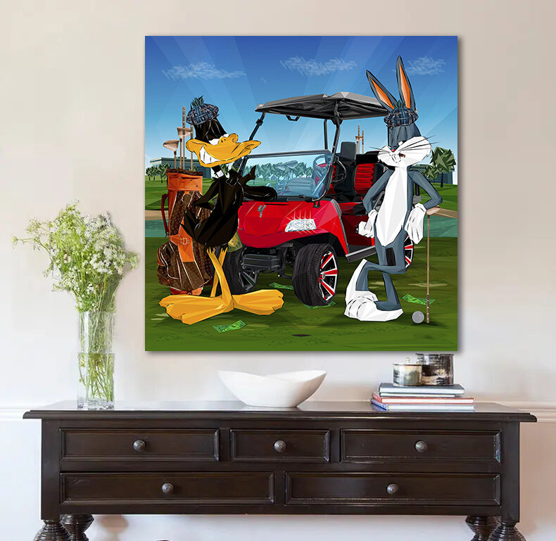 Картина деньги, мотивация постер, из коллекции "Офисные картины", 60х60 см.