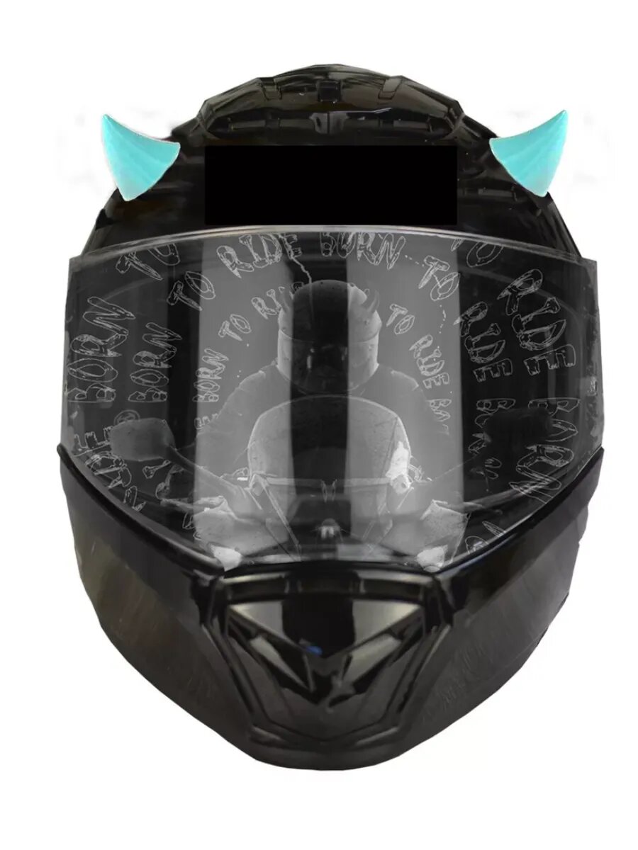 Рога с присоской мототор, для мото, вело и горнолыжного шлема, гладкие