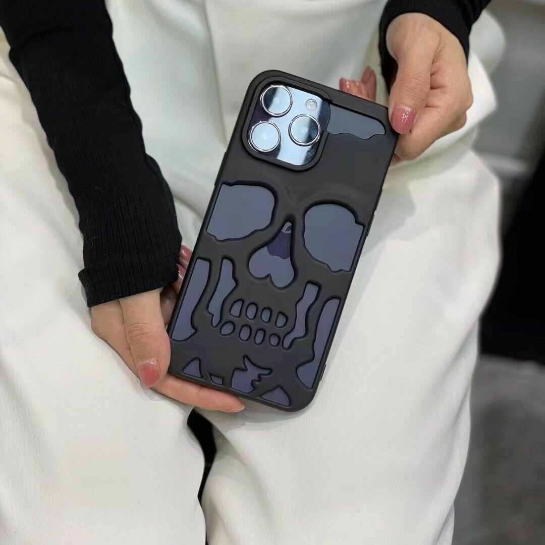 Чехол класса люкс MyPads с черепом для iPhone 13 Pro с ударопрочным покрытием