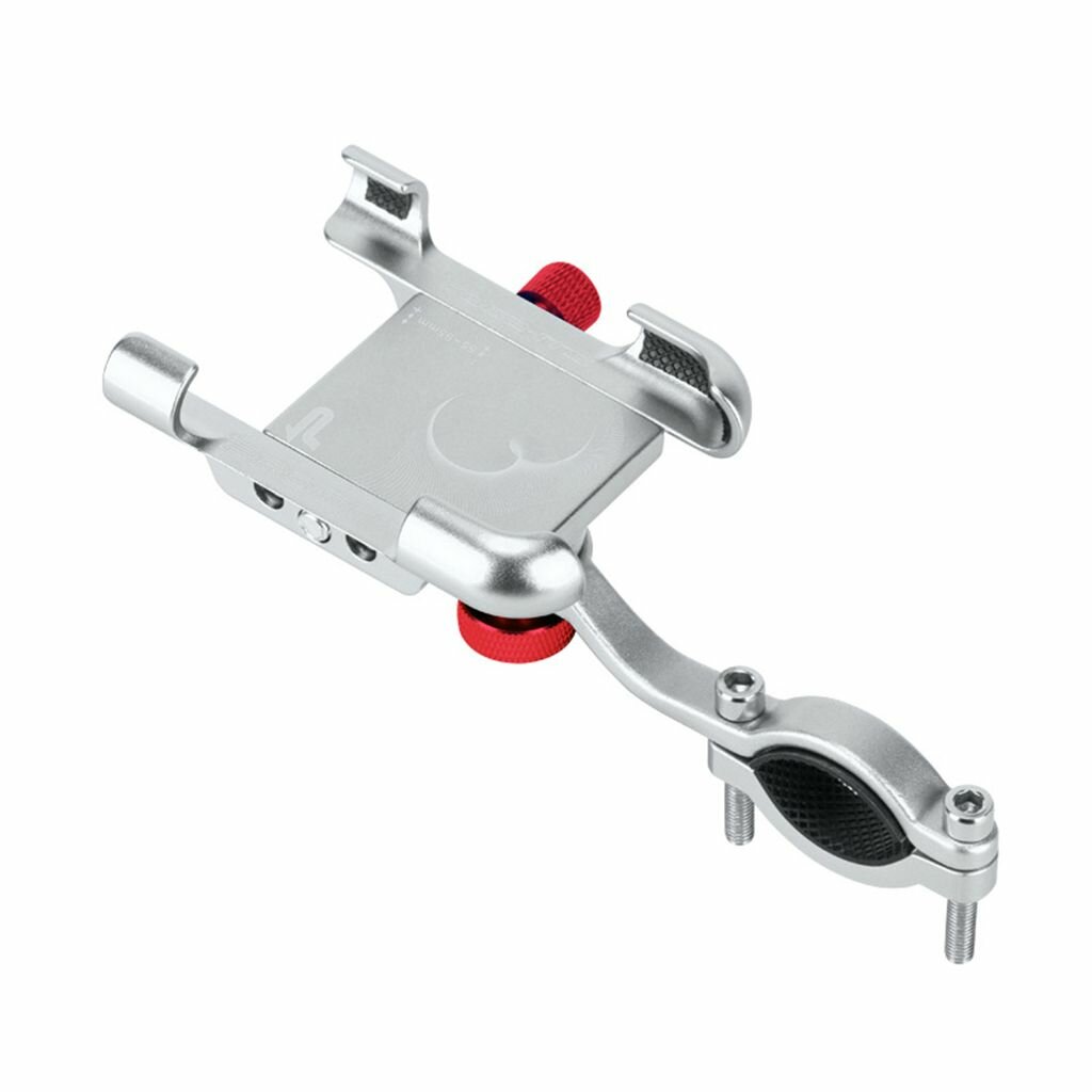 (1 шт.) Велосипед, электровелосипед, мотоцикл, универсальное рулевое управление из алюминиевого сплава, держатель для мобильного телефона для езды на велосипеде-серебристый