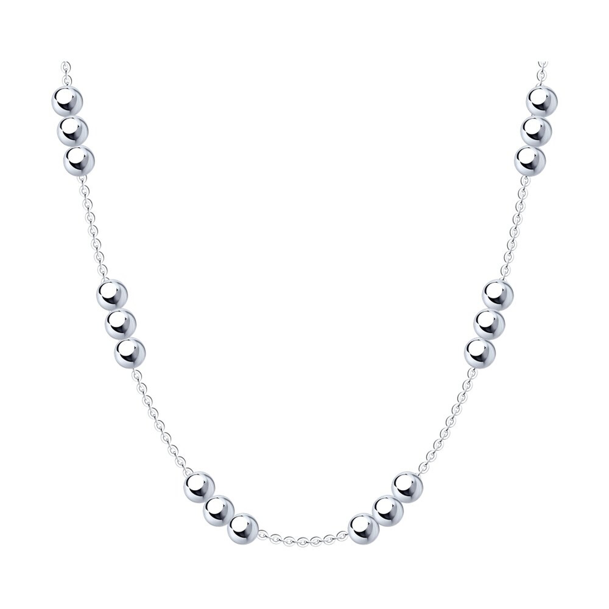 Колье, серебро, 925 проба, родирование