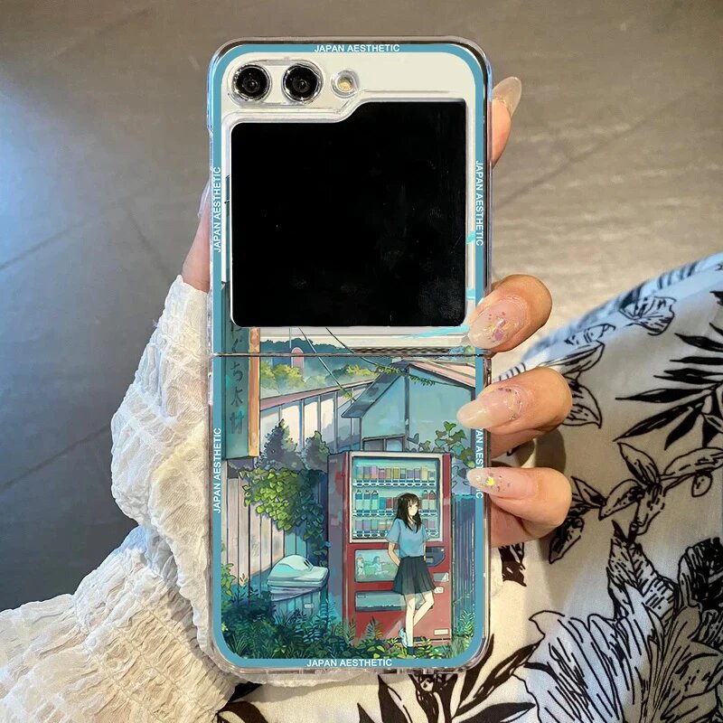 Чехол для Samsung Galaxy Z Flip 4, Style 2, японский арт