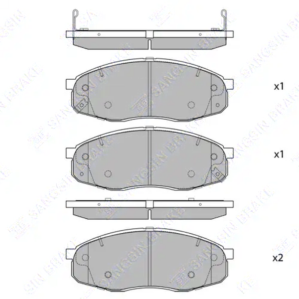 HI-Q SP2547 sp2547 колодки тормозные передние левого колеса к-кт 2 шт.\ changan cs55