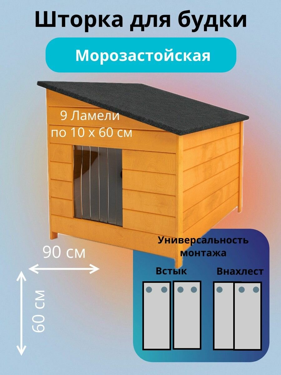 Шторка для будки 90х60