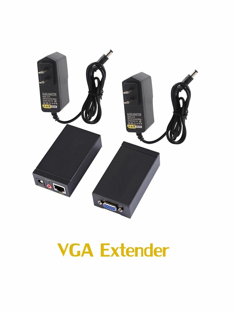 Удлинитель видео-аудио 1080P VGA SVGA через RJ45 CAT5e/6, 100 м, расширение на большие расстояния для домашнего офиса, использования в классе