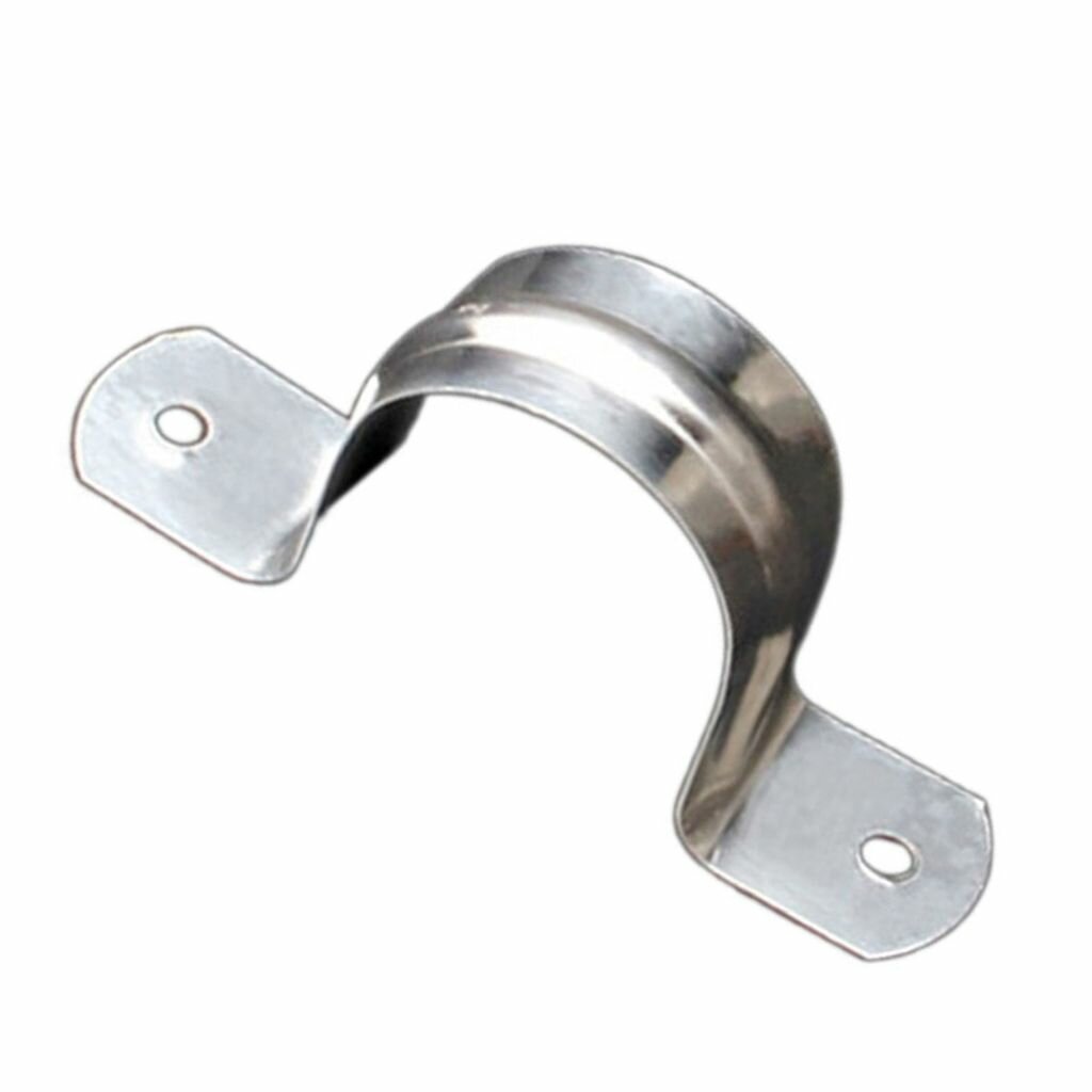 100/50 шт, жесткие зажимы для труб из нержавеющей стали, кронштейн с двумя отверстиями, утолщенный монтажный зажим, прост в установке
