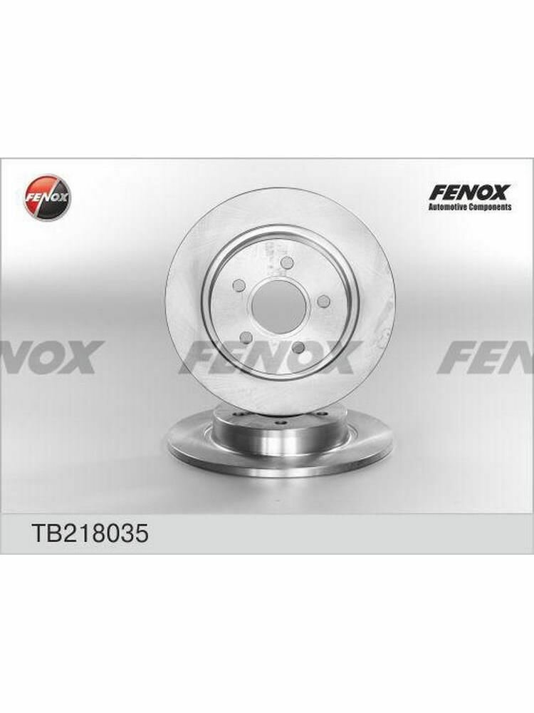 Диск тормозной задний FENOX TB218035 для Ford Focus II, C-MAX, Volvo C30, C70, S40, V50