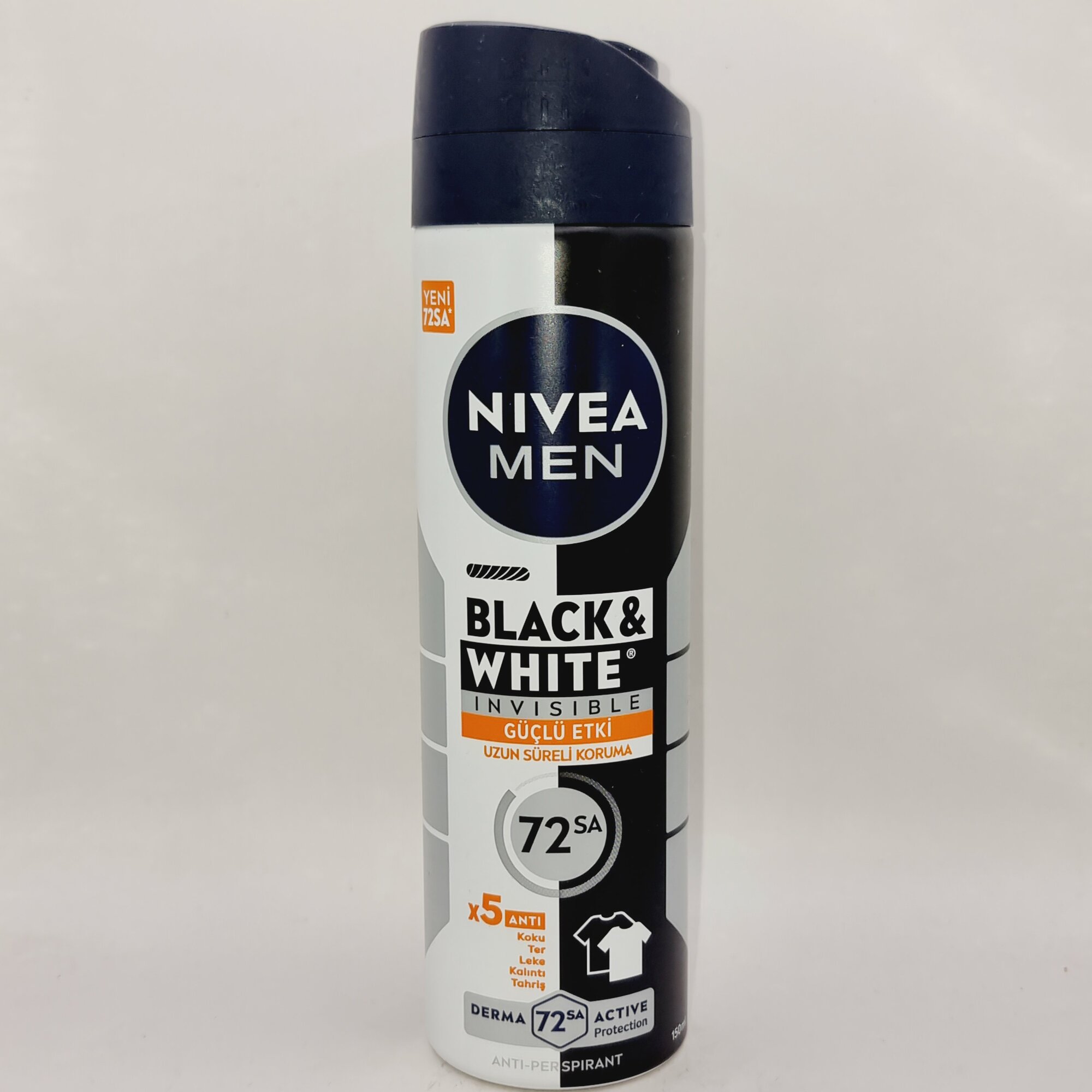 NIVEA men антиперсперант Black & White Invisible Strong спрей 150 мл (Германия)