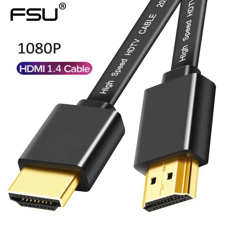 Плоский HDMI-совместимый кабель 1080P «папа-папа» 1,4 тонкий HDMI-совместимый для проектора ТВ аудио-видео компьютерный кабель 0,3 м 1 м 1,5 м